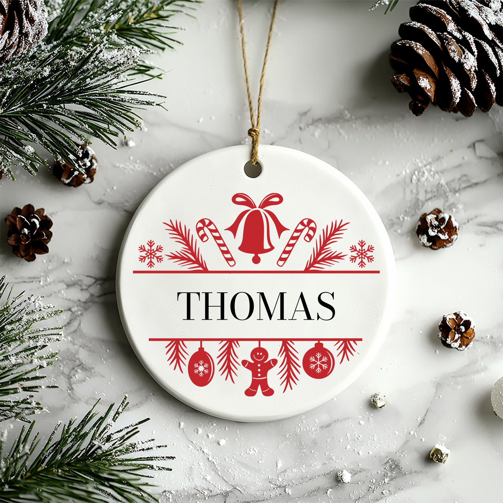 Candy Cane Family Ornament – Personalized Christmas Keepsake